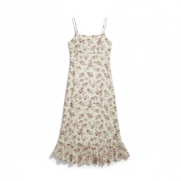 Cinnamon Girl | Dresses | Vtg Y2k Cinnamon Girl White Demure Floral ...